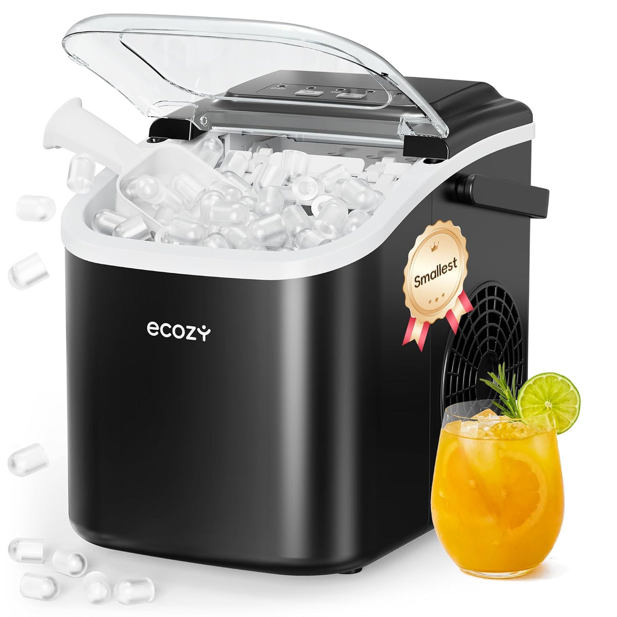 ecozy Portable Countertop Ice Maker, 8 Cubes in 6 Mins IM-BS262C — Ecozy